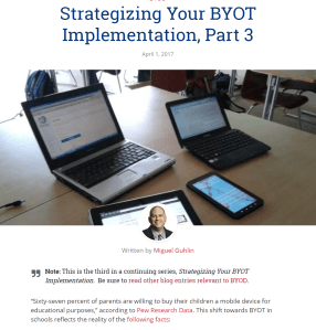 Strategizing Your BYOT Implementation, Part 3 – Another Think Coming